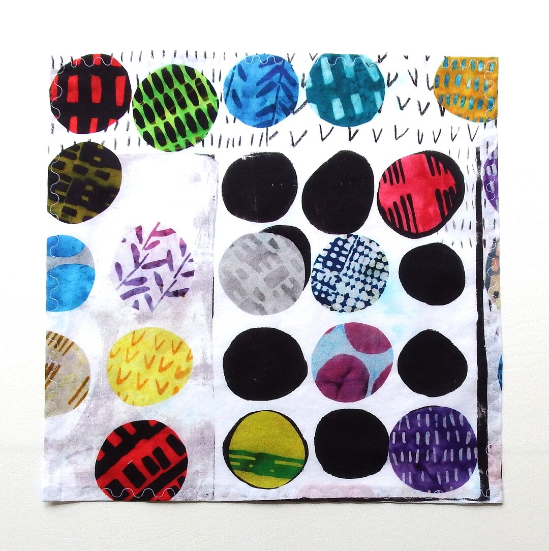Modern Cotton Handkerchief, Graphic Circles, 12 Pocket Square, Marcia ...