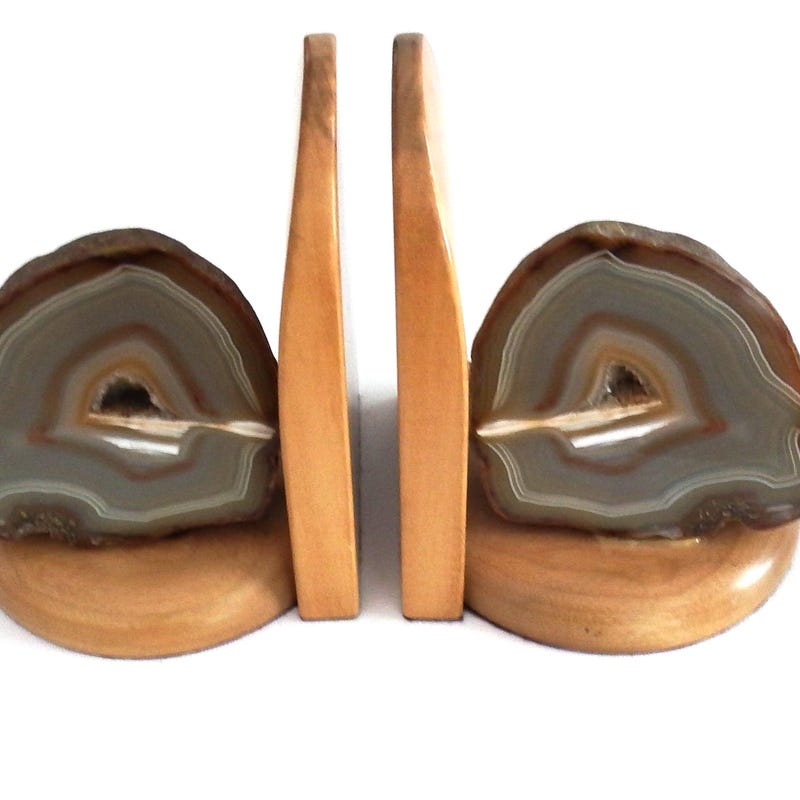 Agate Bookends - Etsy