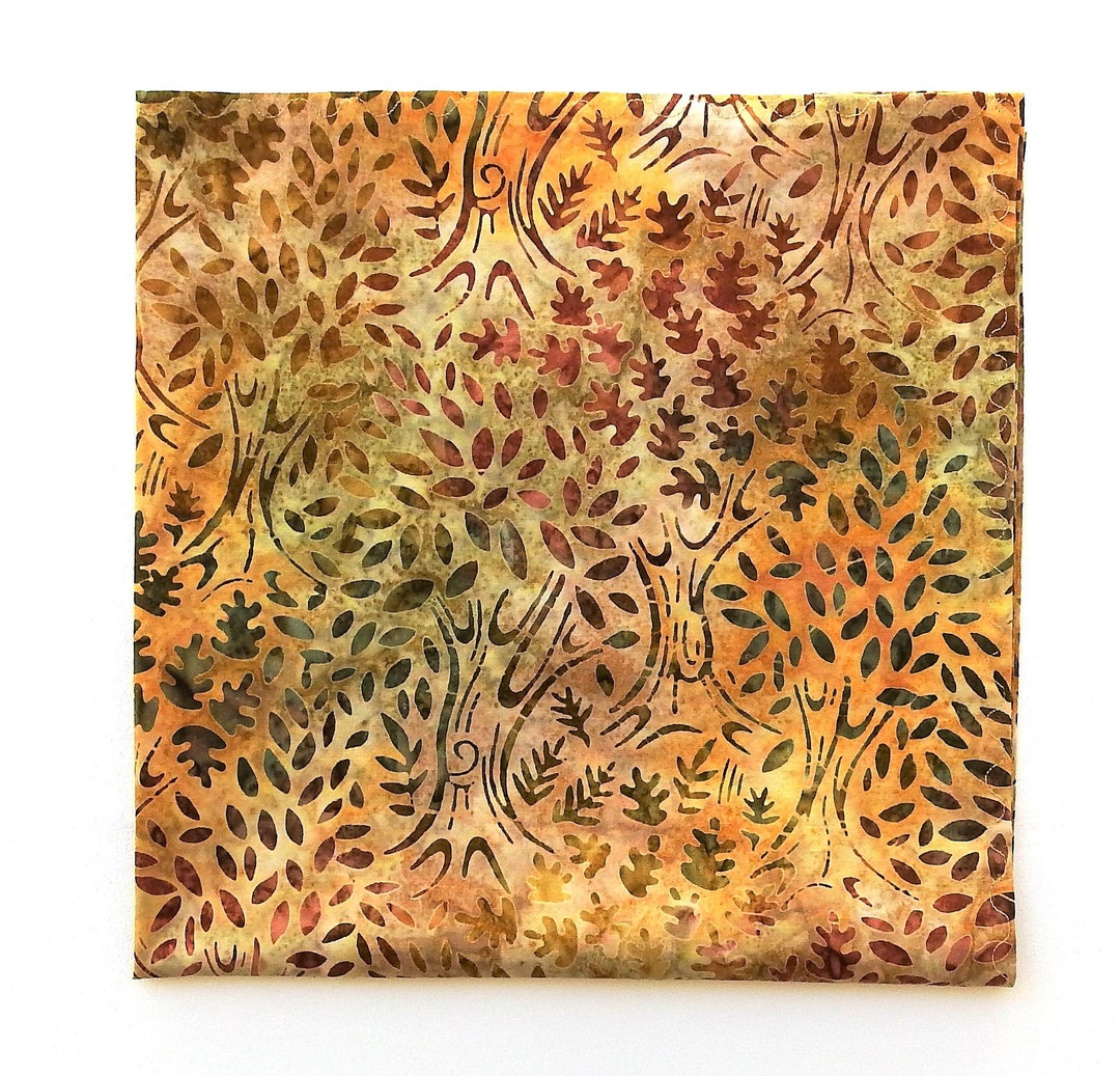 Bandanas, Tree of Life Batik Fabric, Amber, Topaz, Cotton Head Wrap, 22 ...