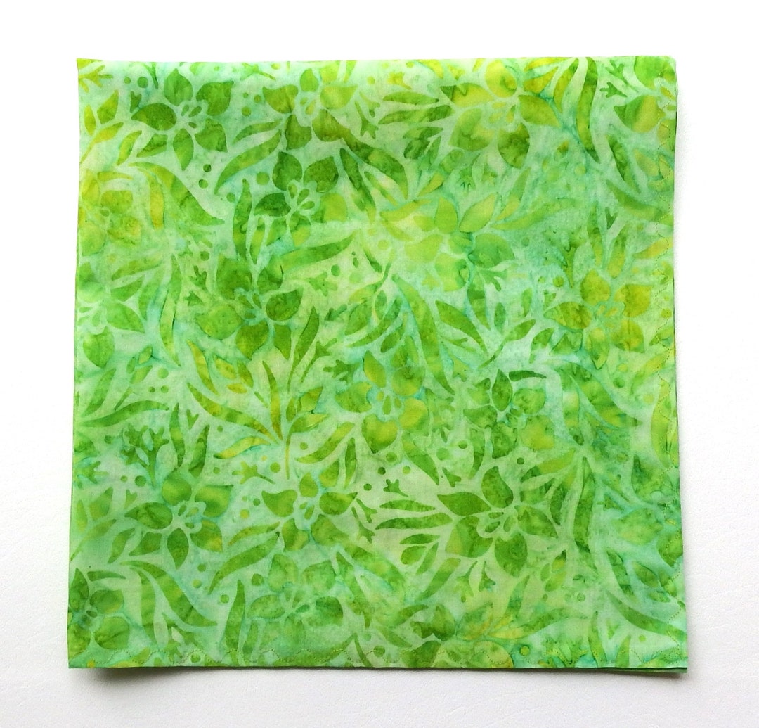Cotton Batik Bandanas for Women, Lime Green Floral, Head Wrap, Scarf ...