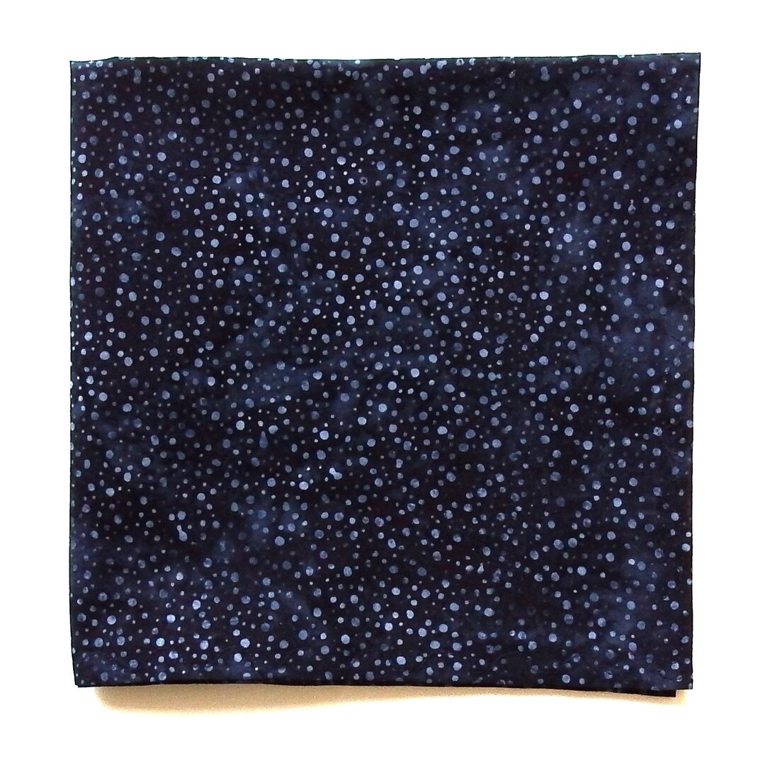 Blue Moon Handkerchief, 14 Square, Deep Navy Batik Hanky, Gifts for Him ...