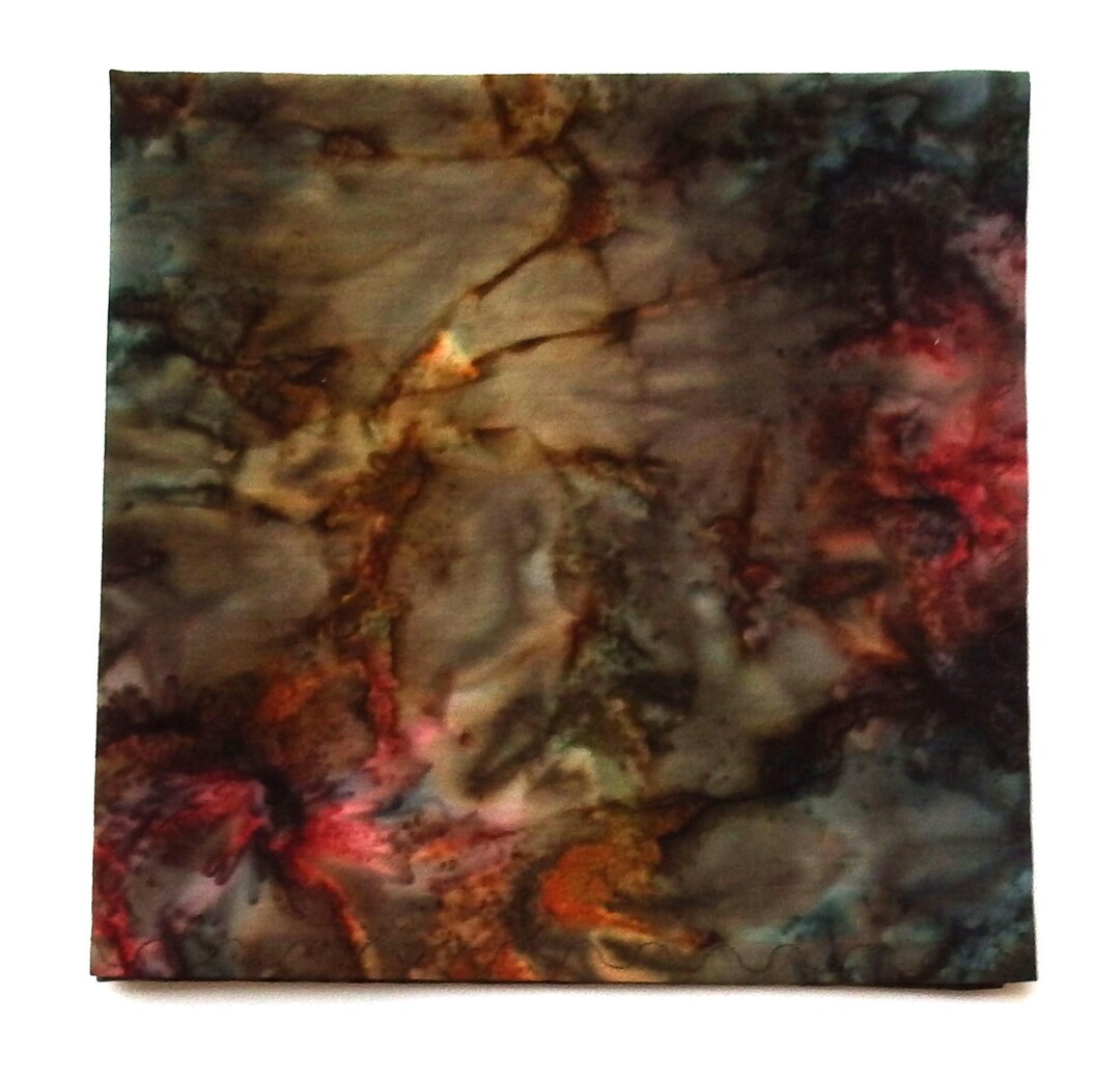 Batik Handkerchief, Metamorphic, 16" Pocket Square, Hand Dyed Cotton ...