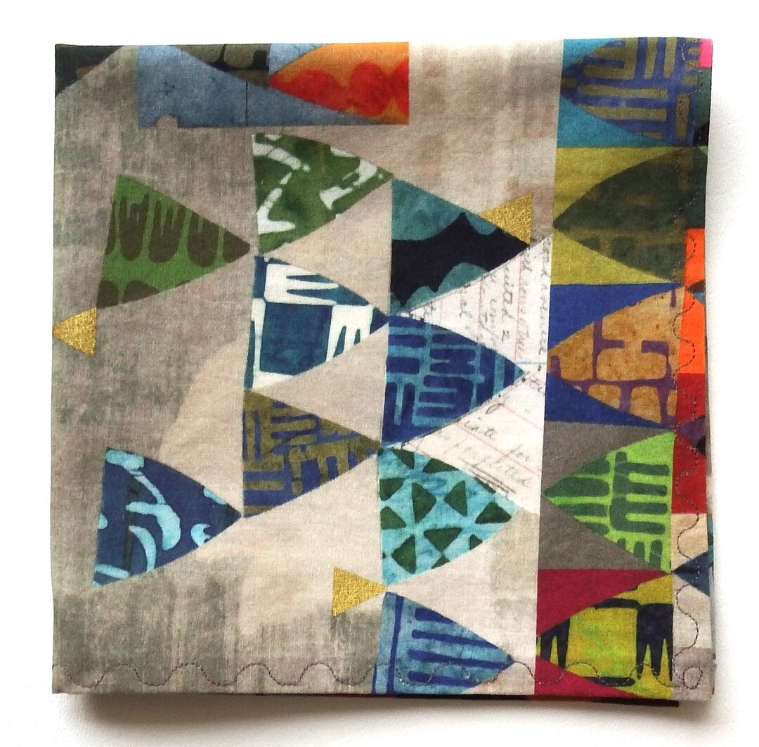 Modern Cotton Handkerchief, Graphic Triangles, 14 Pocket Square, Marcia ...