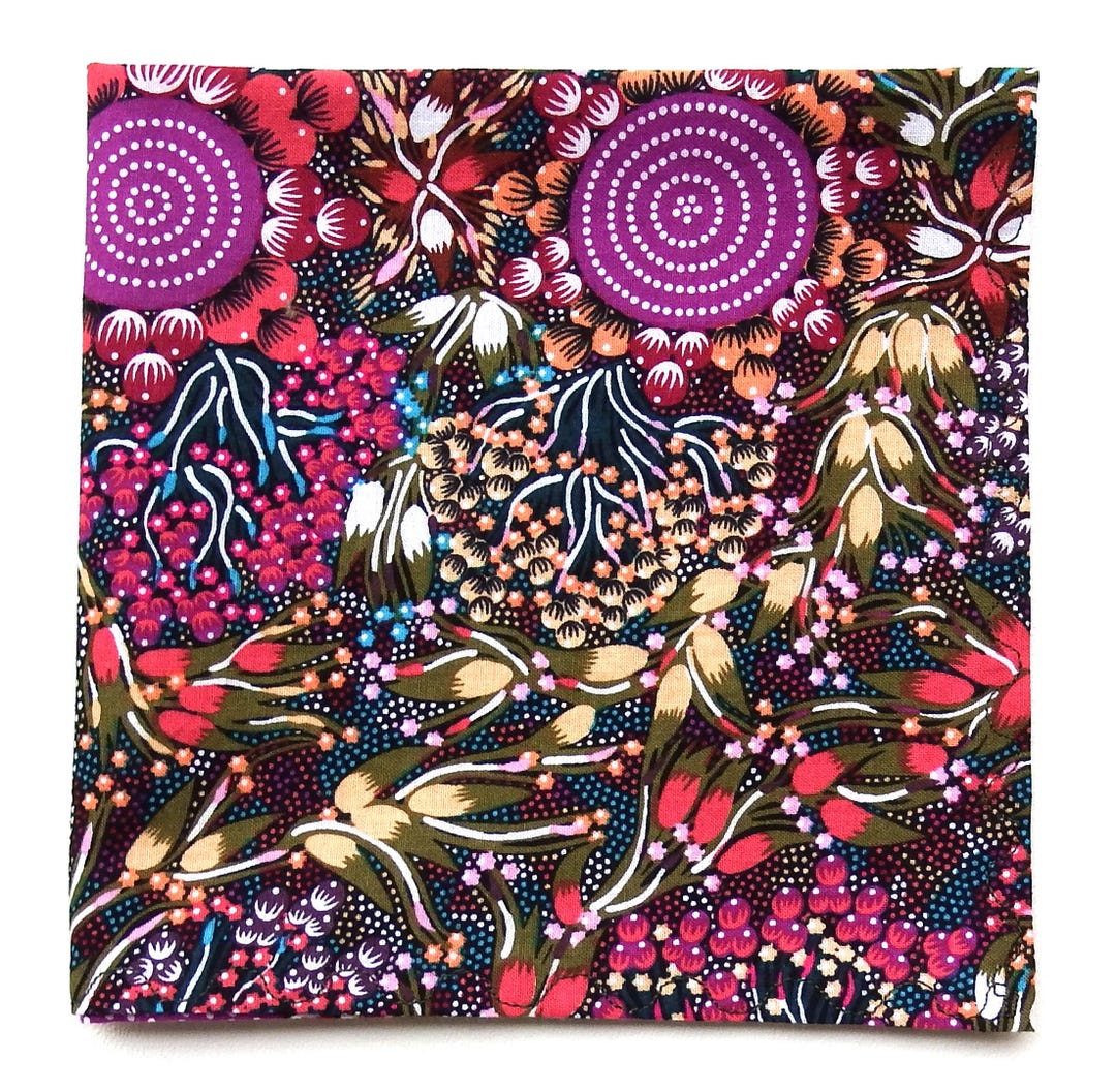 Floral Cotton Handkerchief: Australian Fabric Pocket Square (13") - Etsy