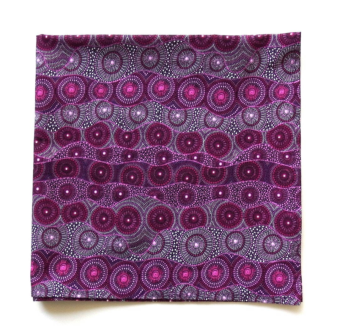 Purple Bandanas, 22 Square Scarf, Australian Cotton Fabric ...