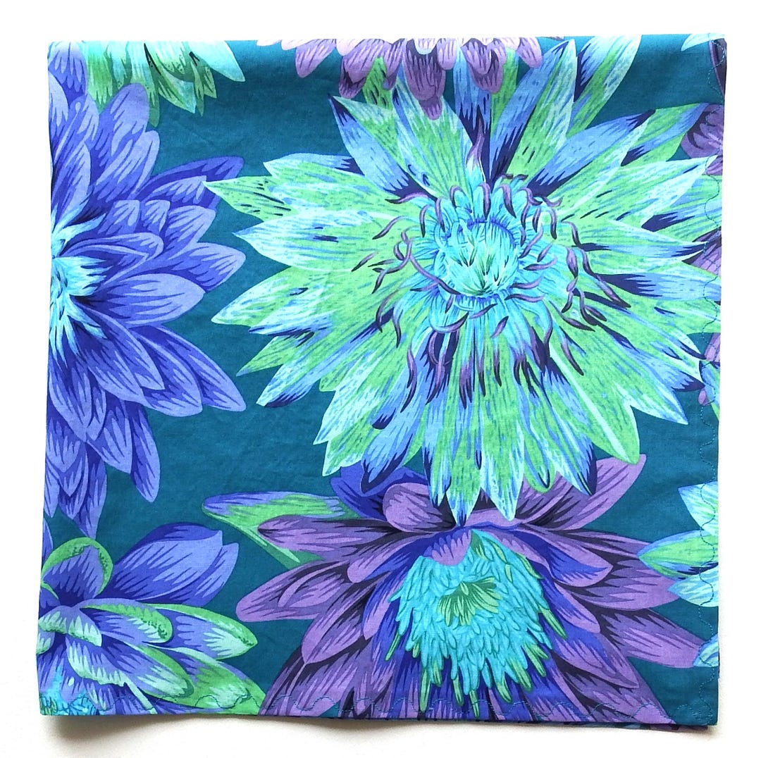 Water Lily Bandana, Scarf, Summer Head Wrap, Large Glorious Flowers ...