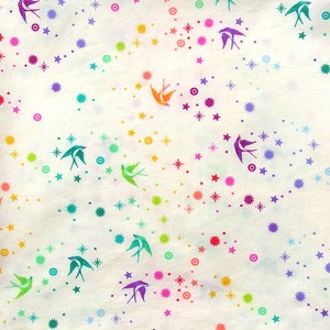 Fairy Dust Bandanas for Women, 22 Square Cotton Print Scarf, Birds, Suns, Stars, Moons, Pixie ...