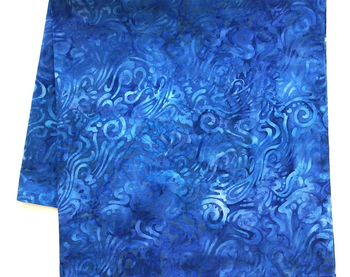 Batik Swirl Bandana: Hand-dyed Cotton Head Wrap, Cobalt Blue Lavender ...