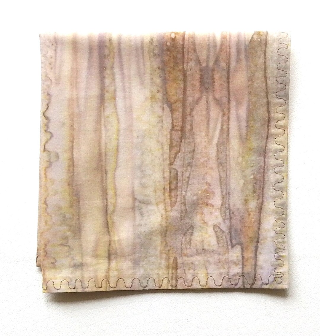 Batik Handkerchief, Striated Earth Tones, Tea-stained Look, 12 Pocket ...