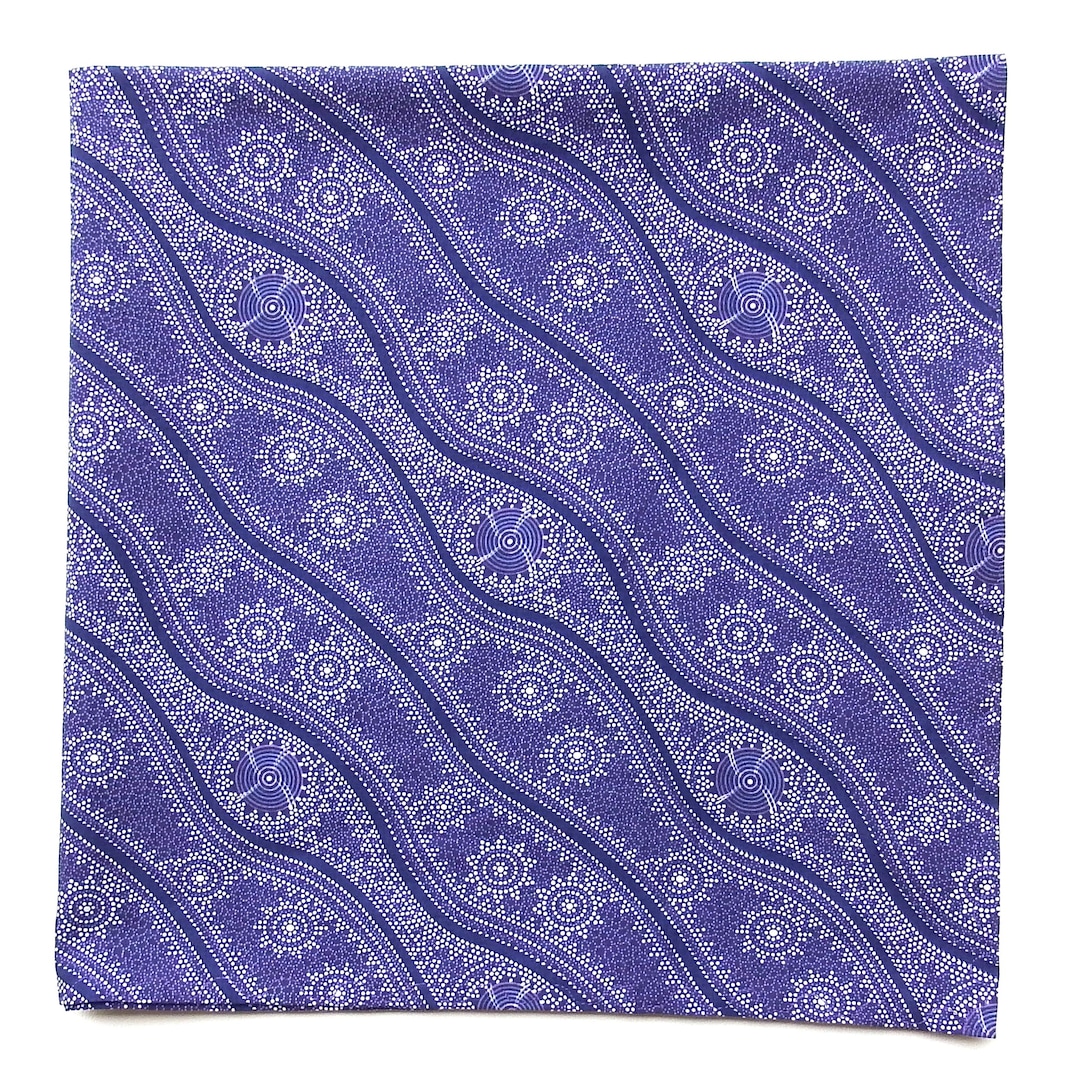 Australian Cotton Bandanas, Blue Violet With White Pin Dots, Summer, 22 ...
