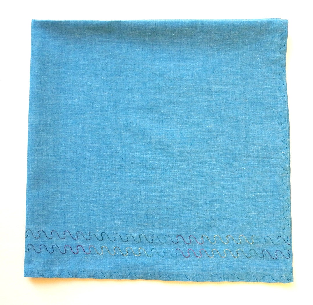 Cotton Bandana, Turquoise, Kaffe Fassett Yarn Dyed Cotton Fabric ...