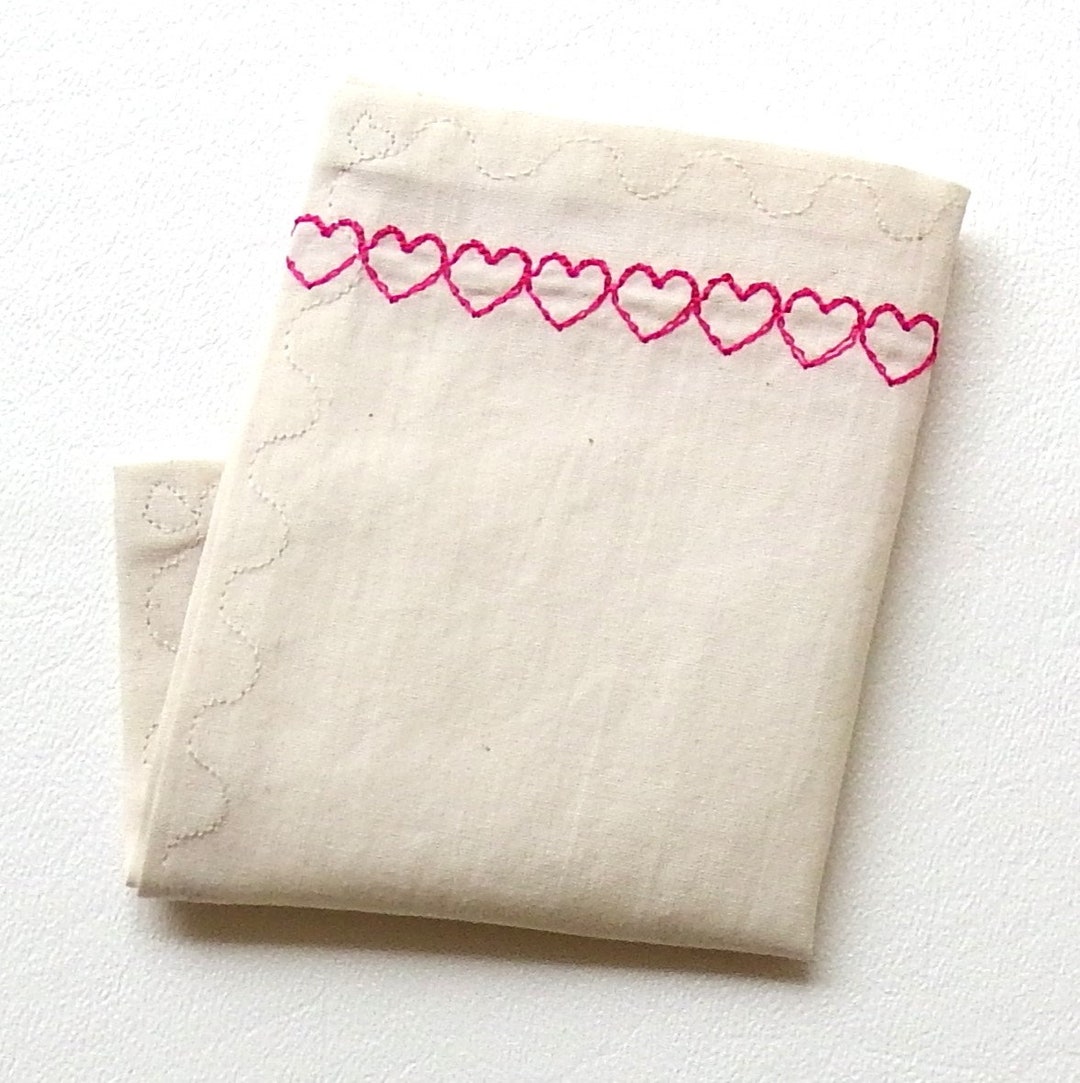 Mini Pink Heart Handkerchief, Smaller Size, 6 Square, Flower Girl ...