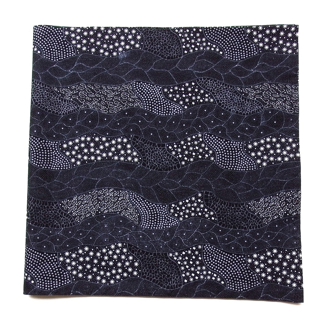 Cotton Bandanas, Australian Print Scarf, 22 Square, Black and White ...