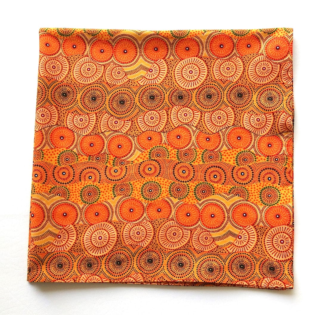 Australian Orange Bandanas, 22" Square Scarf, Australian Cotton Fabric ...