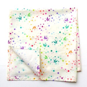 Fairy Dust Bandanas for Women, 22 Square Cotton Print Scarf, Birds, Suns, Stars, Moons, Pixie ...