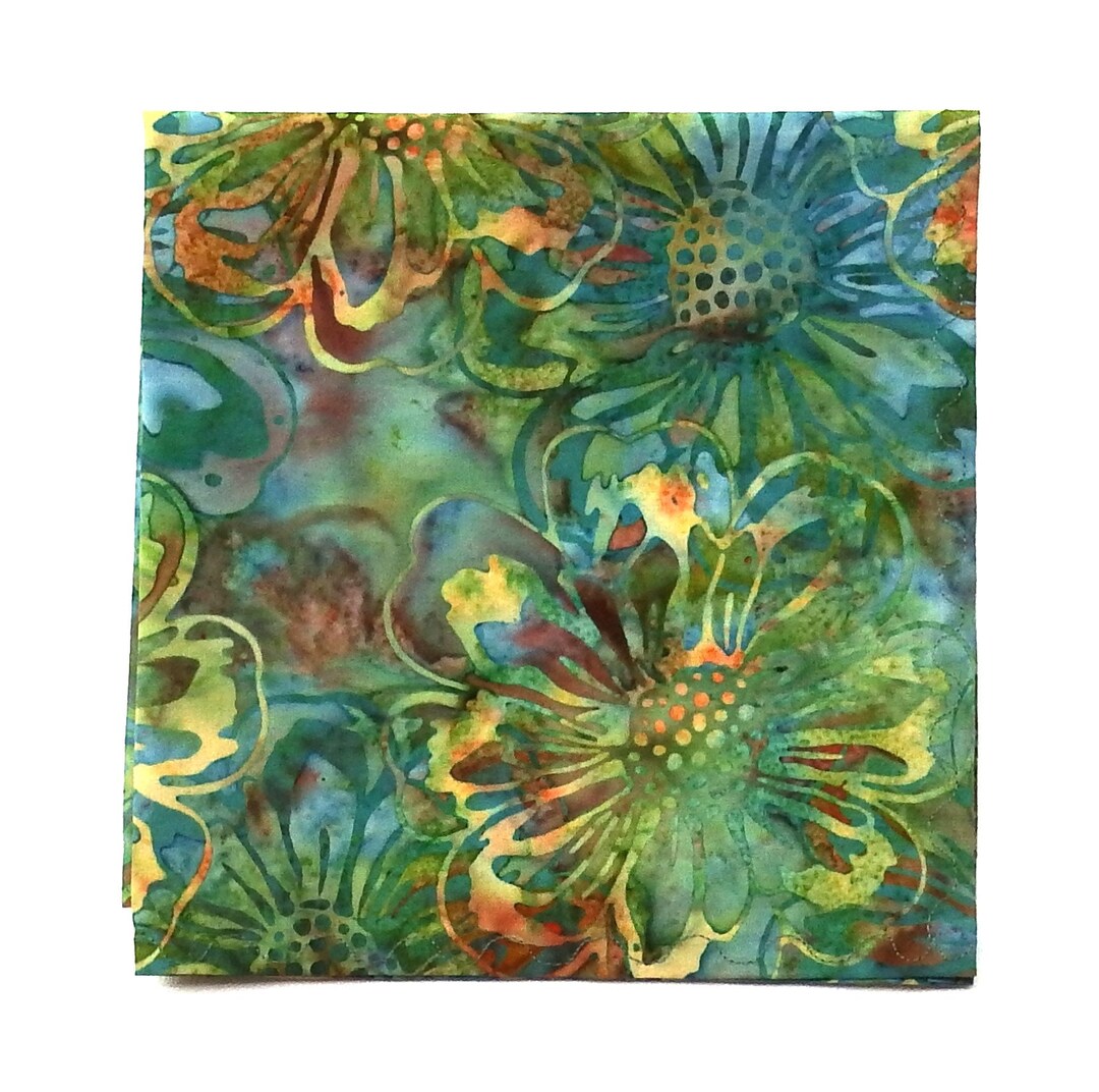 Cotton Batik Handkerchief Yellow Hibiscus Handmade Cloth - Etsy