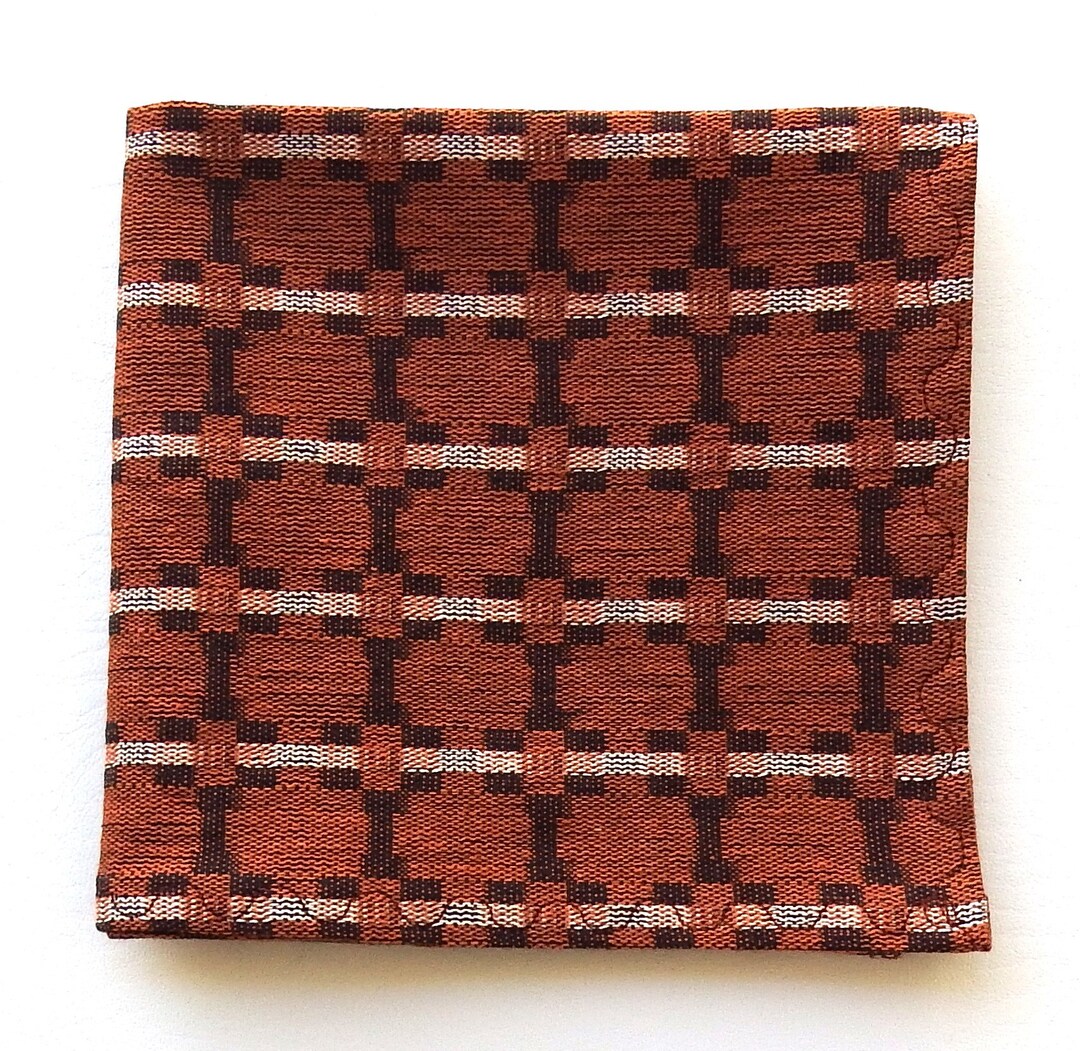 Reversible Pocket Square, Handloomed Yarn Dyed Fabric, Woven Texture ...