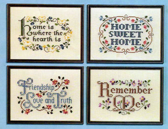 Old Fashioned Mottos Cross Stitch by Astor Place Home, Remember Me ...