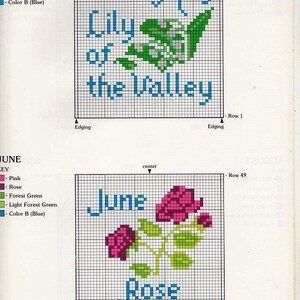 Flowers of the Month Afghan Crochet Designs by Sharon Compton Leaflet ...