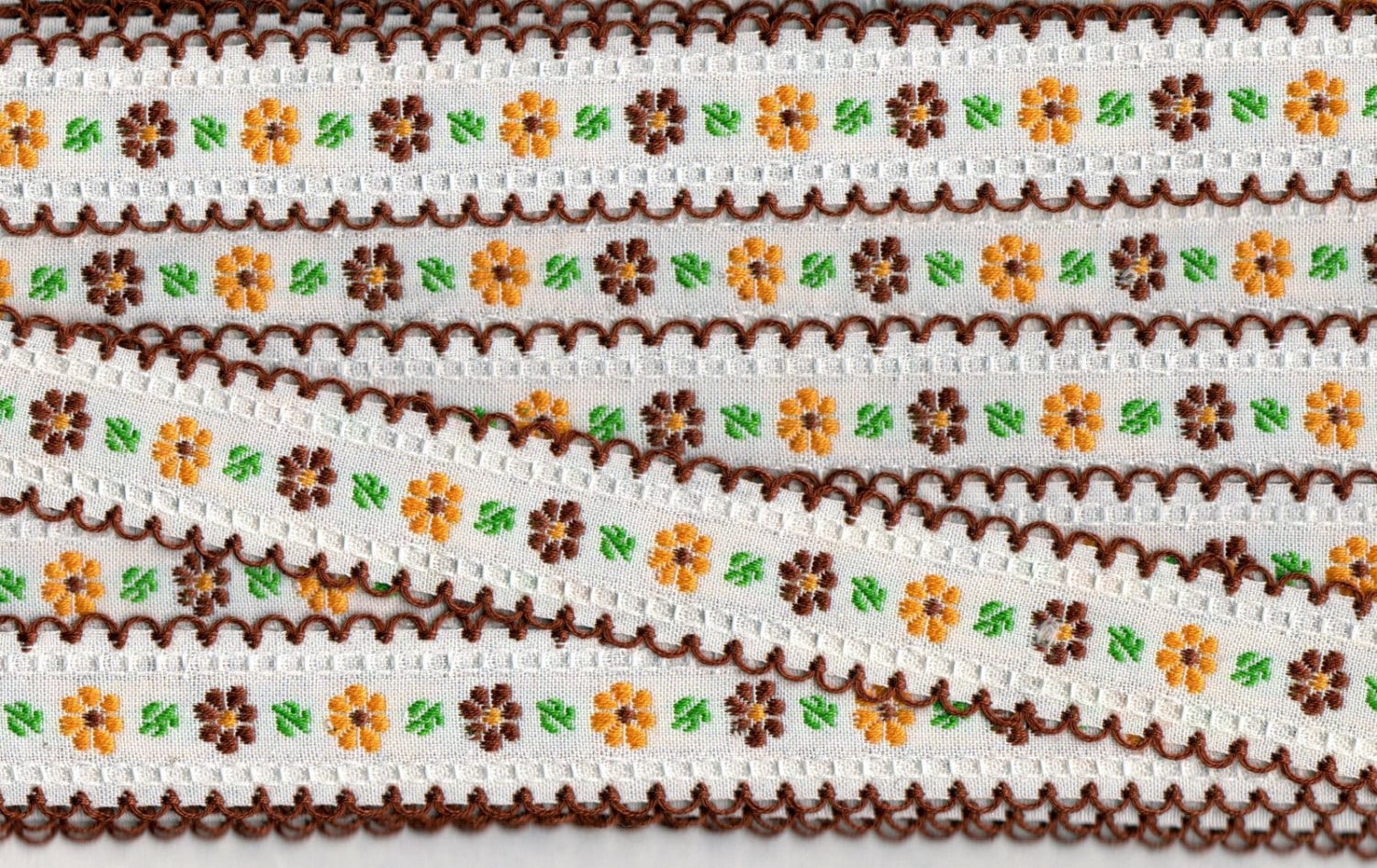 New Sewing Apparel Trim 7/8" Decorative Fancy Trim Embroidered Yellow ...