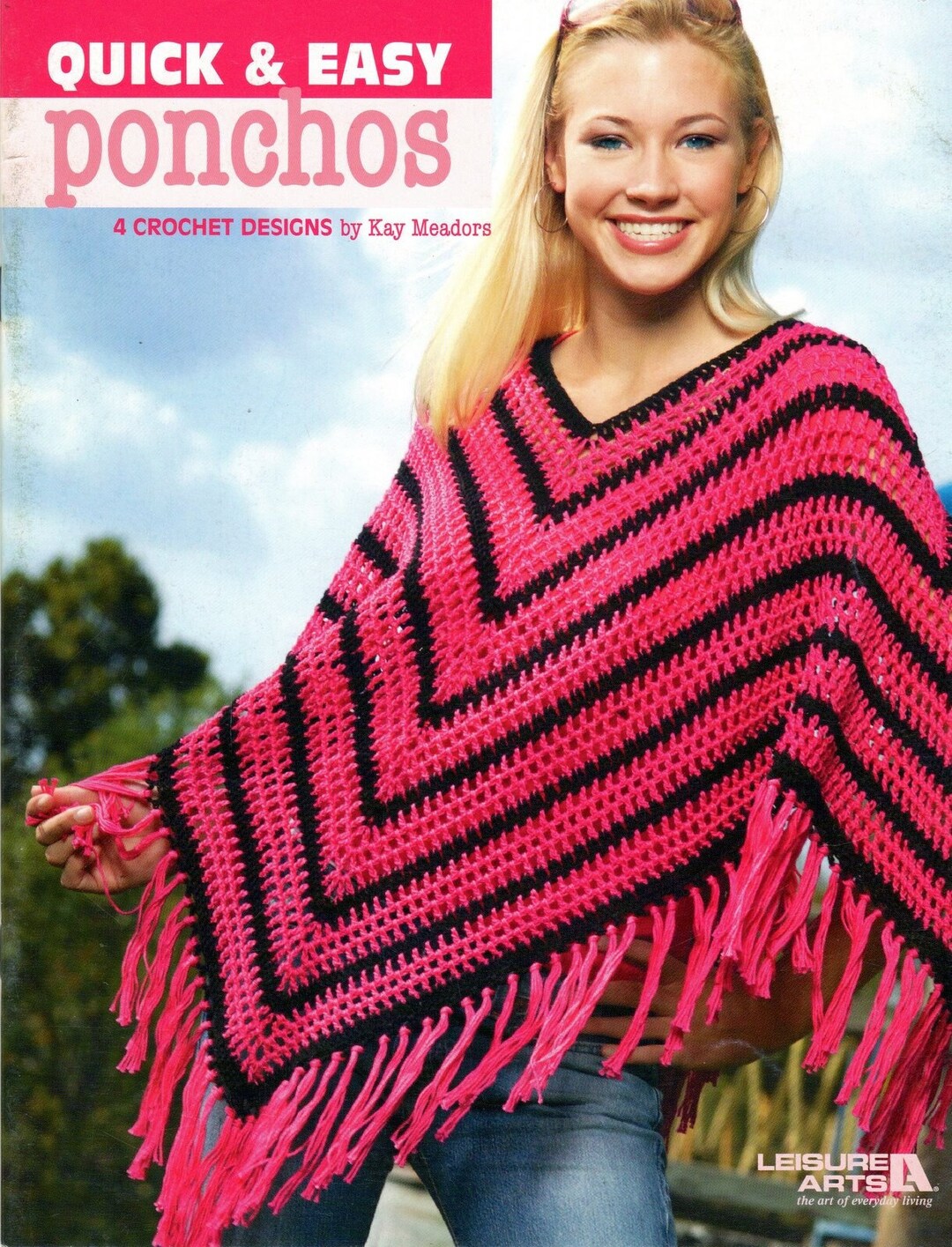Quick & Easy Ponchos 4 Crochet Designs by Meadows Wraps Shawls Leaflet ...