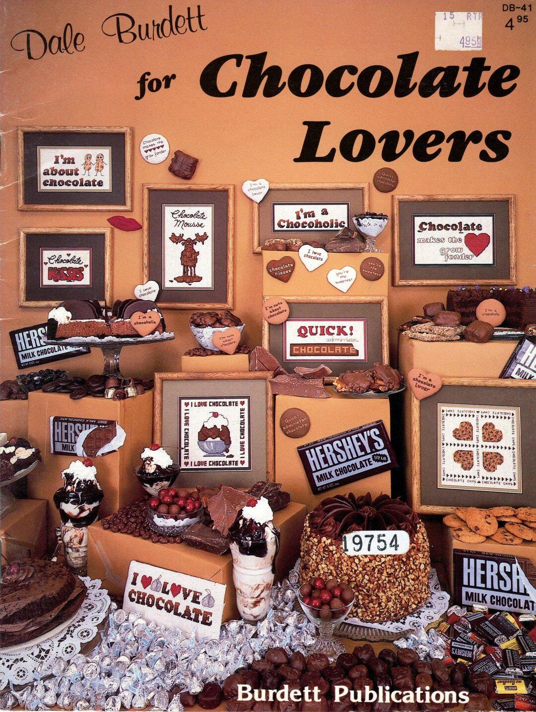 For Chocolate Lovers Burnett Publications Counted Cross Stitch Leaflet ...
