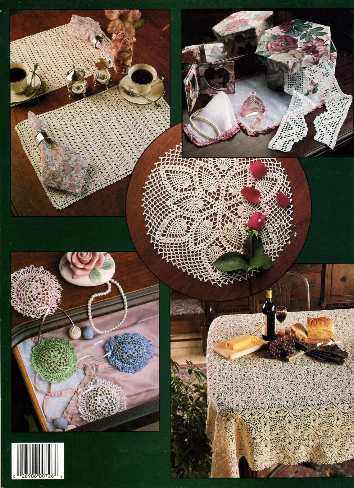 All About Thread 11 Crochet Designs Handkerchief Edging, Bonnet Leaflet ...