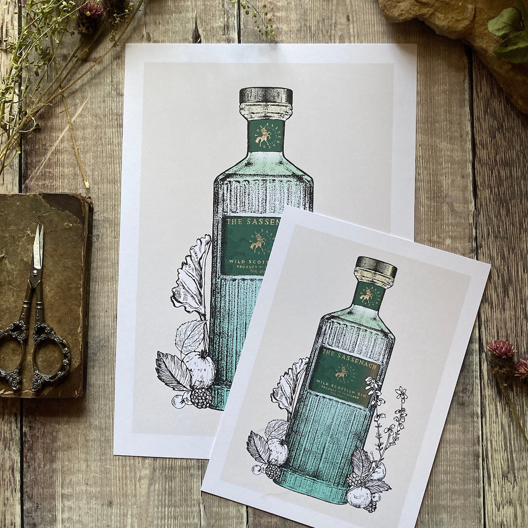 ART PRINT: Sassenach Wild Scottish Gin Print / Gin Print / Wild Gin ...