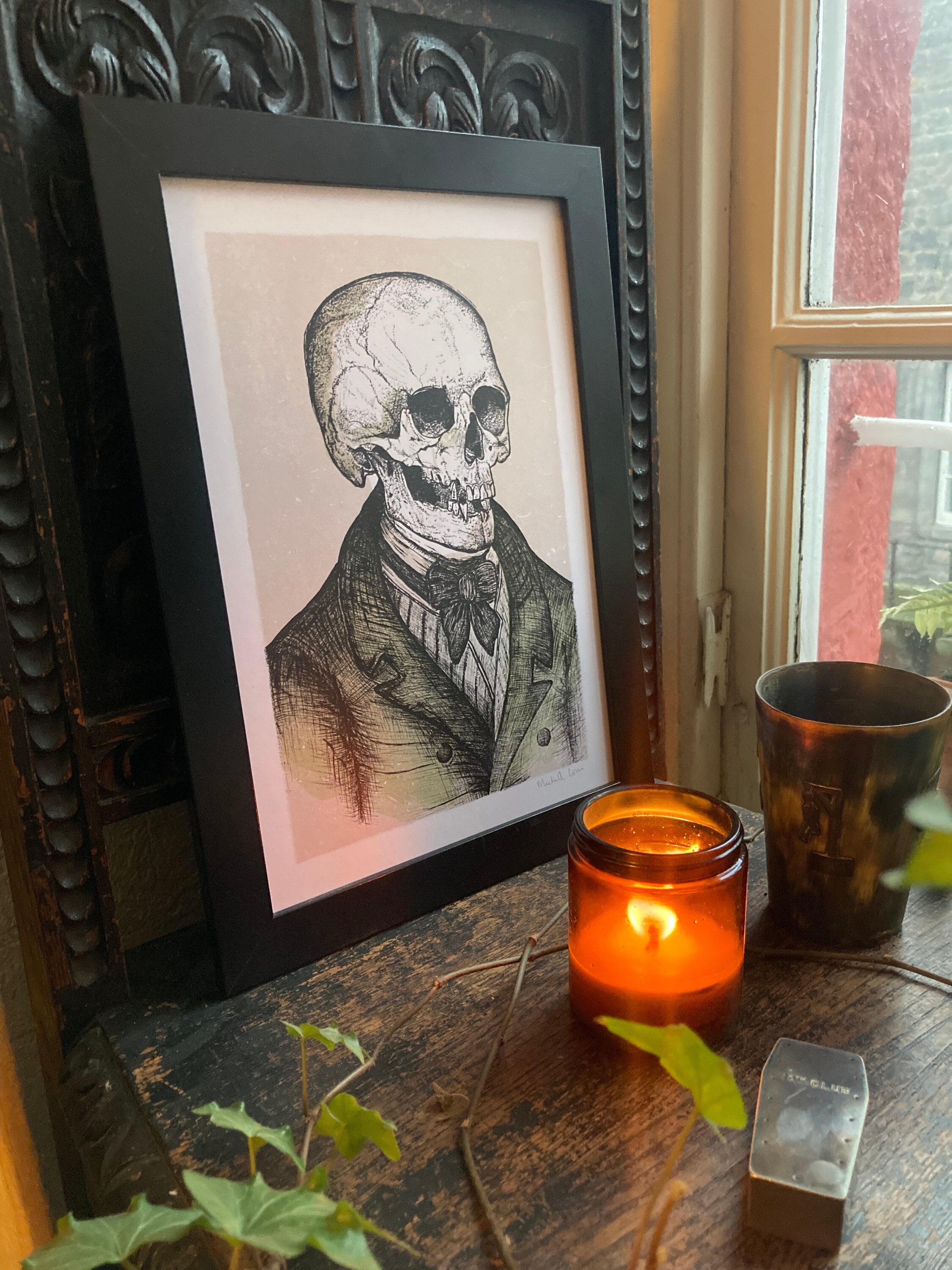 ART PRINT, Skeleton Art, Gothic Art, Dark Home Decor, William Burke Art ...