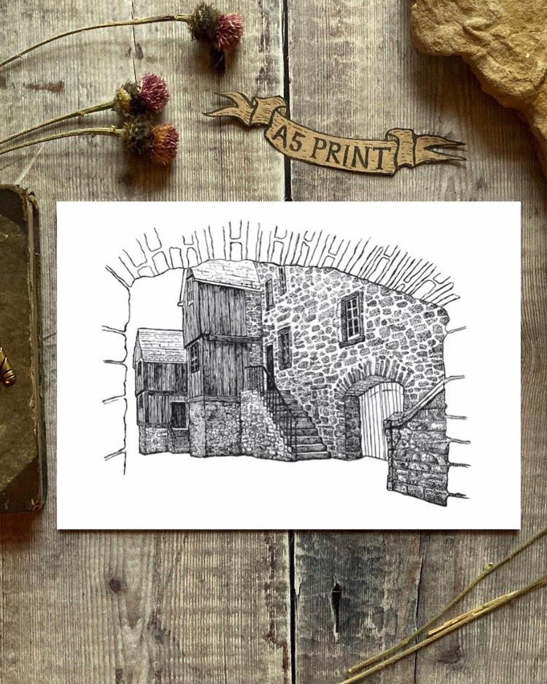 ART PRINT, Bakehouse Close Print, Jamie’s Print Shop, Outlander Home ...