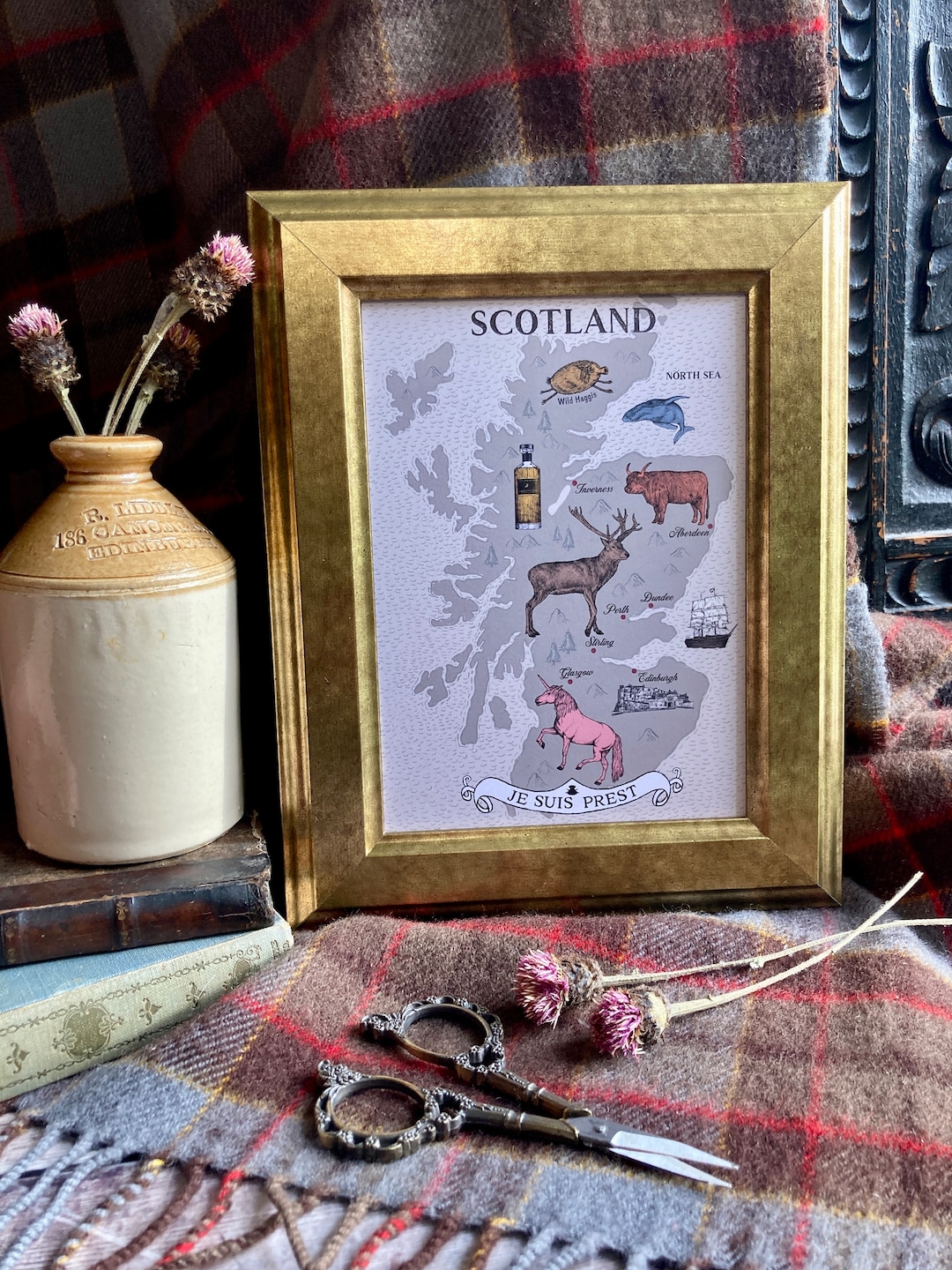 ART PRINT, Scotland Map Art, Scotland Home Decor, Gift for Scotland ...