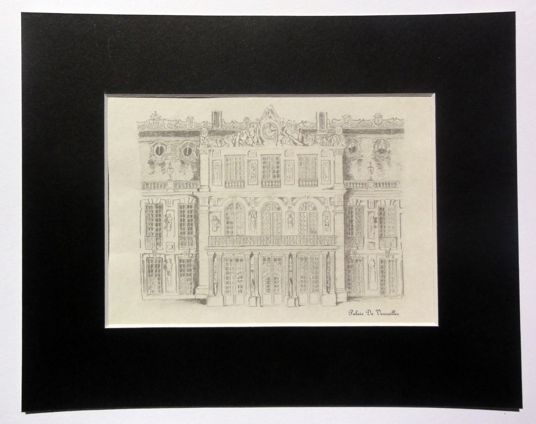 Versailles Pencil Drawing - Etsy