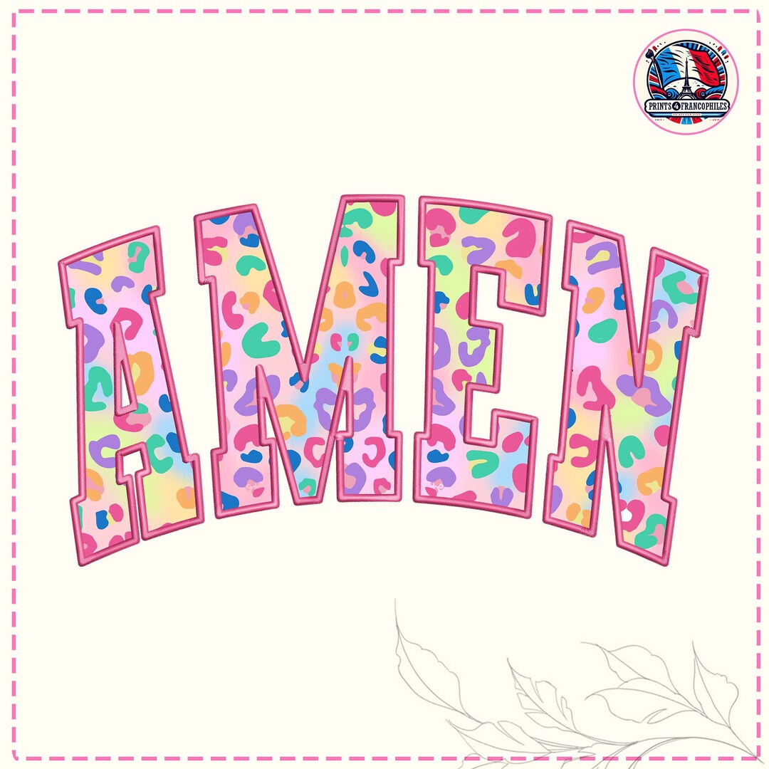 Amen Embroidered Png,amen Varsity Png,floral Amen Png,jesus Easter Png ...