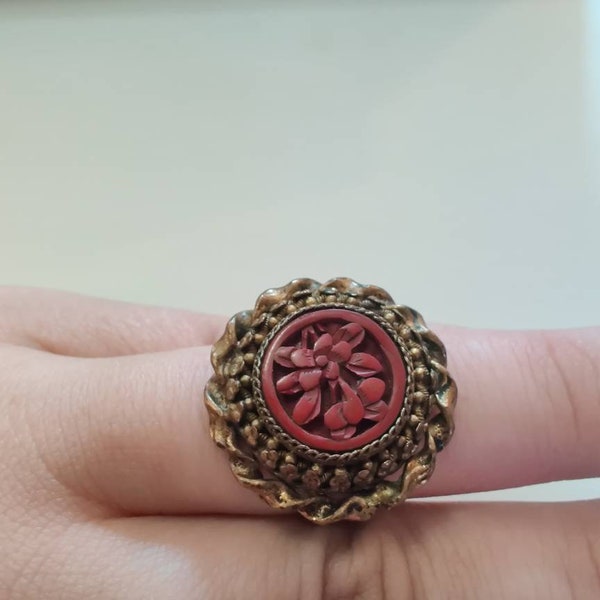 Burgundy Ring - Etsy