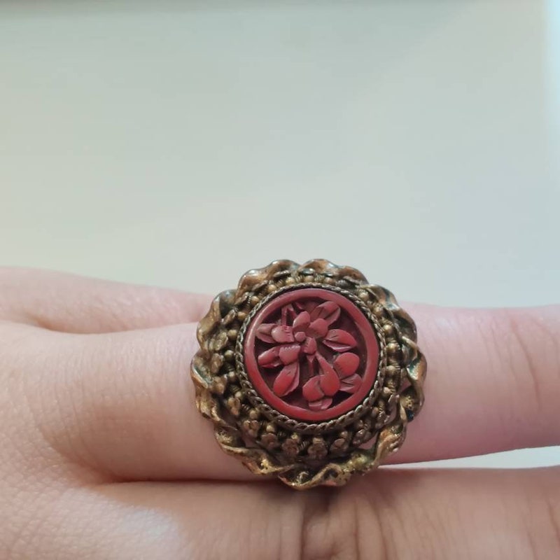 Burgundy Ring - Etsy