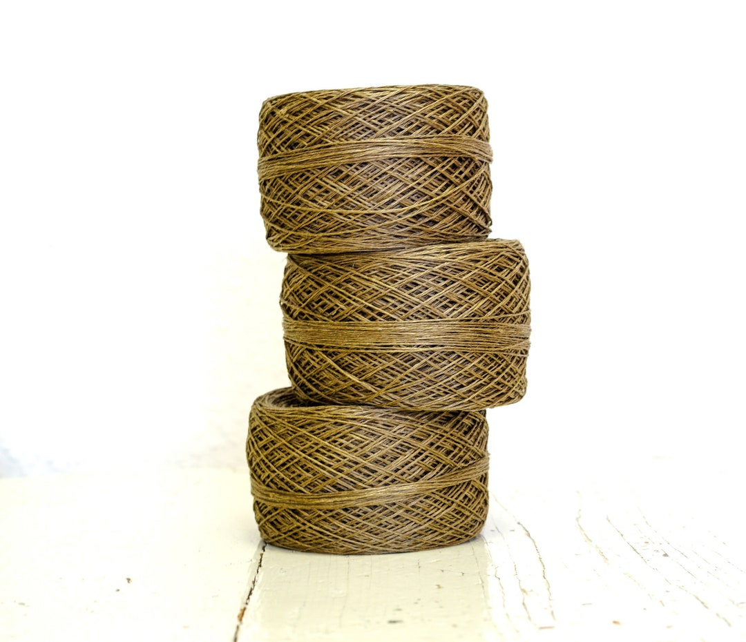 Khaki Linen Yarn 50g/225m for Lace Knittings, Crochet, for Women's ...