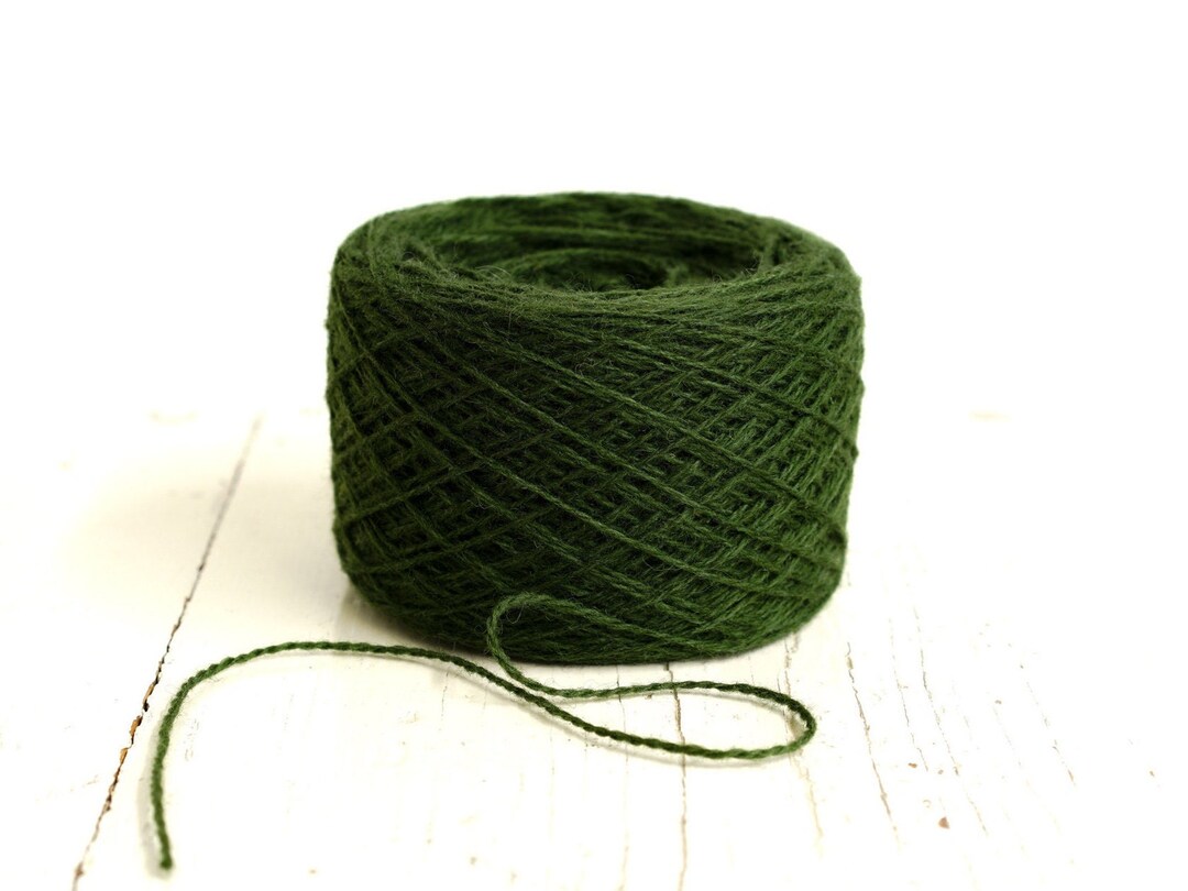 Dark Green New Zealand Wool Yarn – 100g Fingering Weight - Etsy
