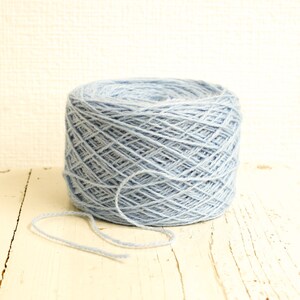 Light Blue Wool Yarn for Pattern Knitting 100g/3,50 Oz. New Zealand ...