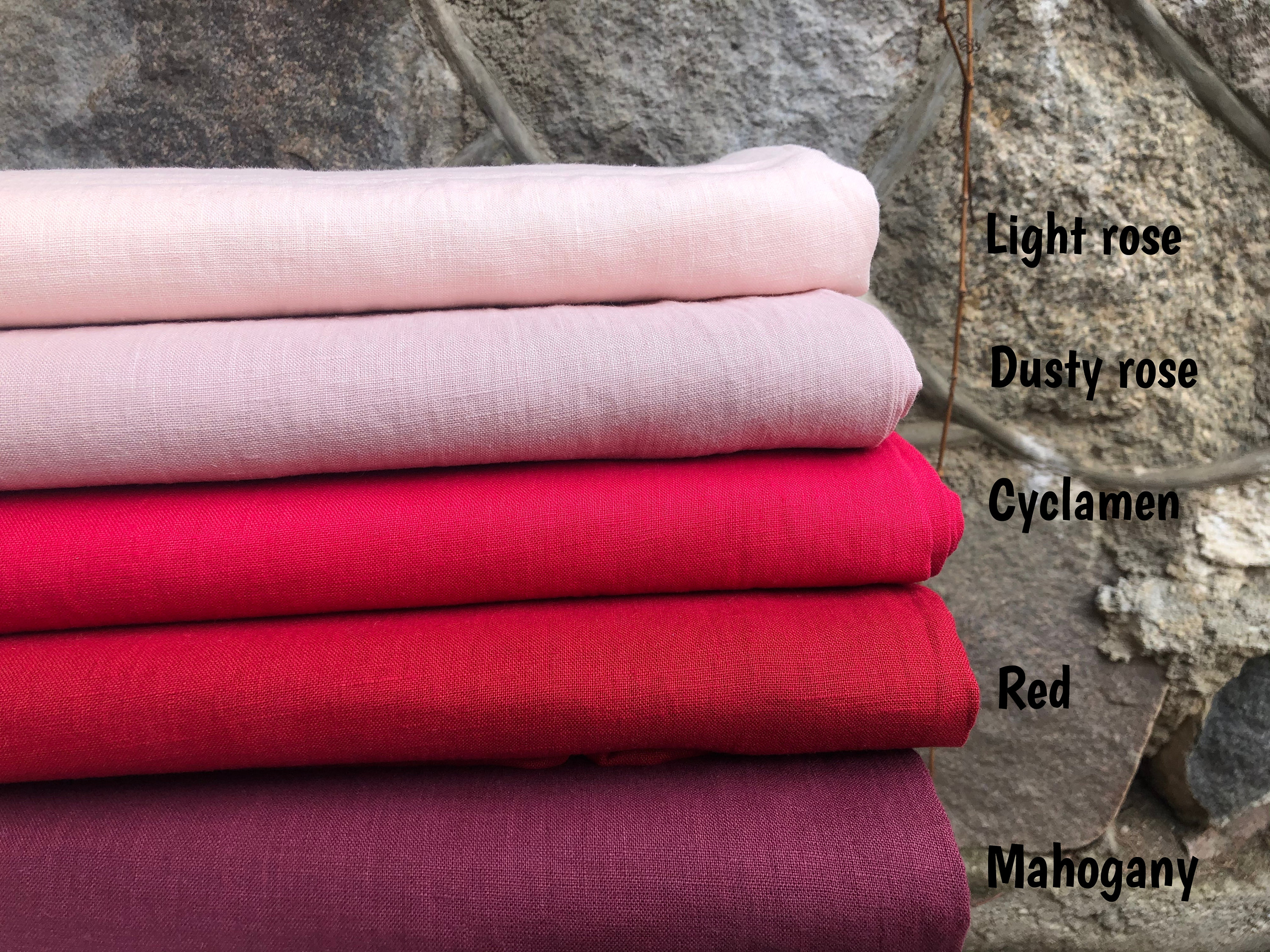 European Linen Fabric Light Rose Linen Dusty Rose Linen - Etsy UK