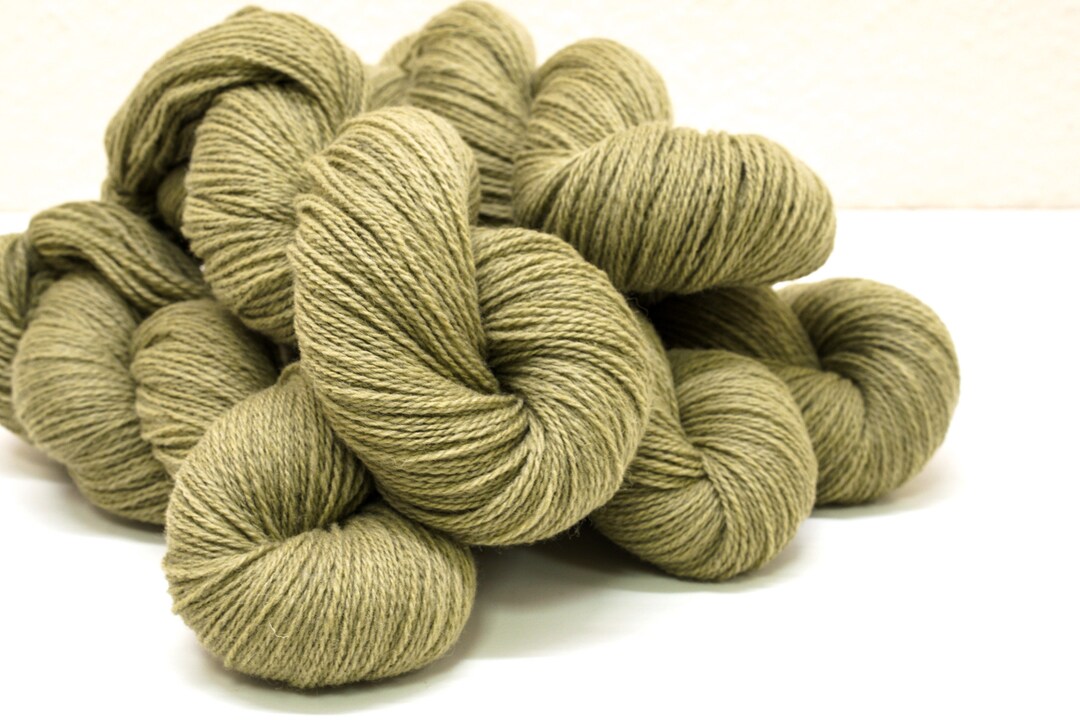 Olive Green New Zealand Wool Yarn, Fingering Weight 500g - Etsy