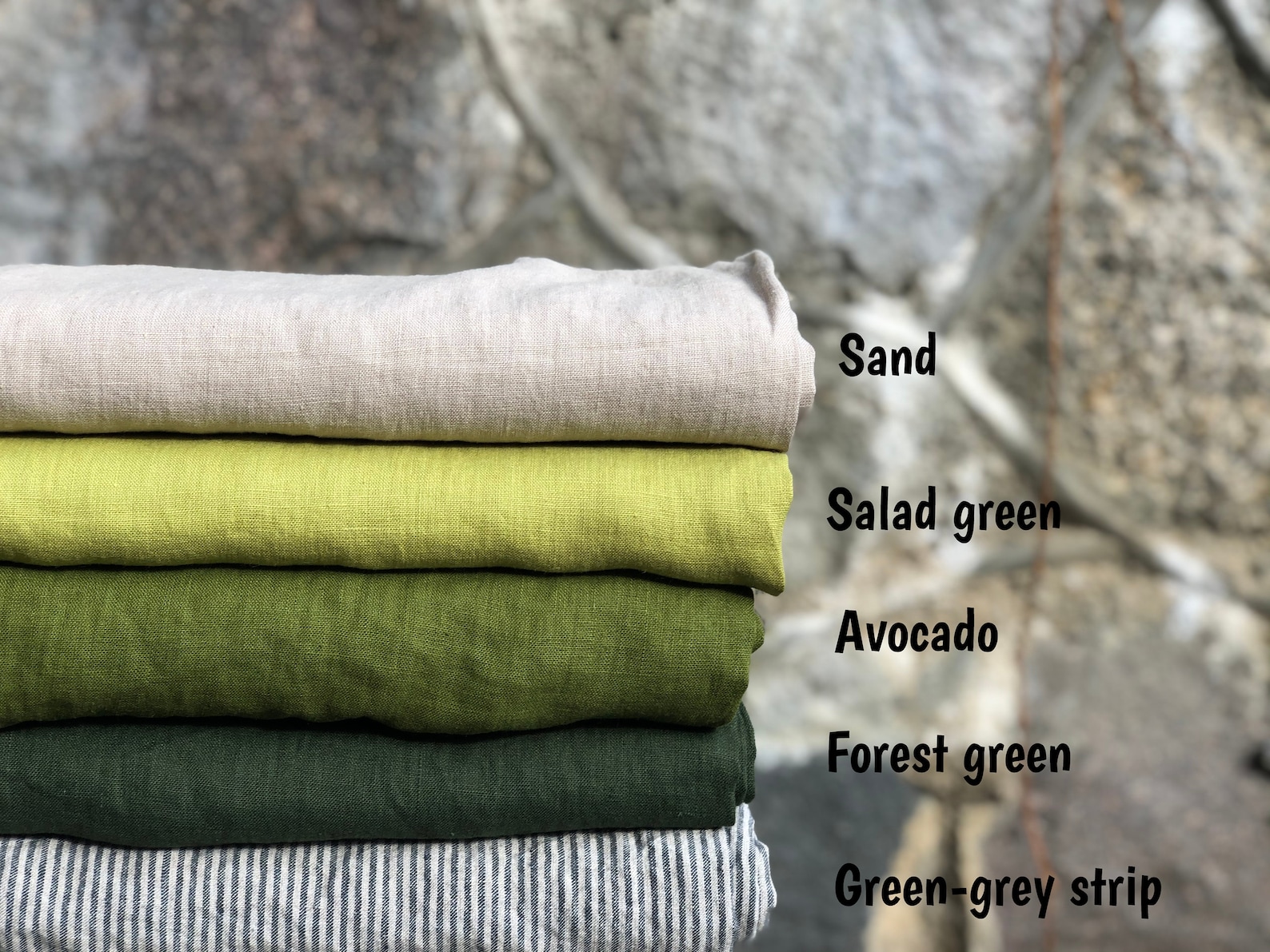 European Linen Fabric Sand Linen Salad Green Linen - Etsy