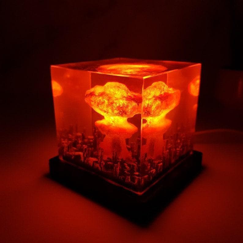 Nuclear Explosion Bomb Diorama, Model LIGHT Night Lamp Nuke Fallout ...