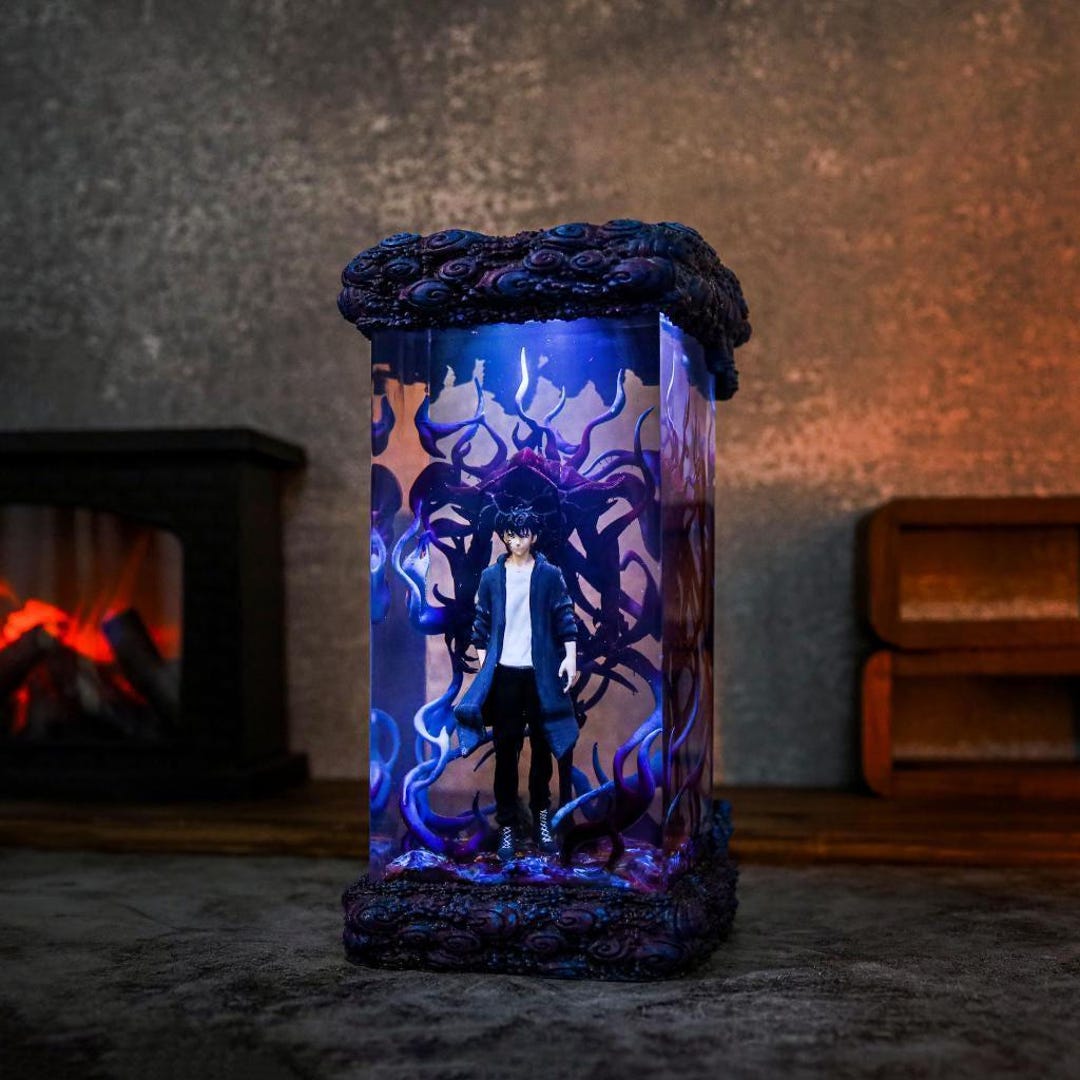 Sung Jin-woo Solo Leveling Lamp V2, Anime Figure Resin Art Night Light ...
