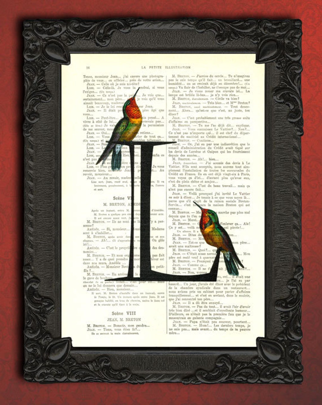 Personalized Letter Art Wall Decor Prints, Custom Vintage Initial ...