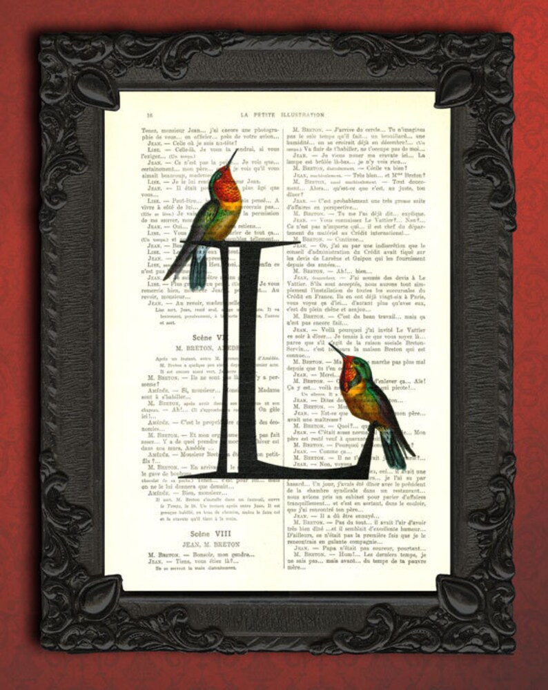 Personalized Letter Art Wall Decor Prints Custom Vintage - Etsy