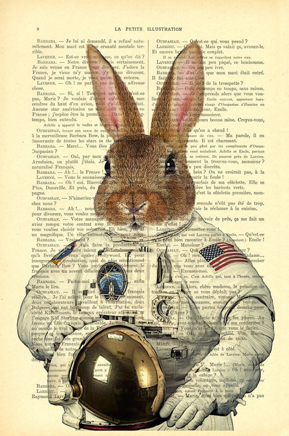 Bunny Rabbit Clip Art Of Astronaut In Suit