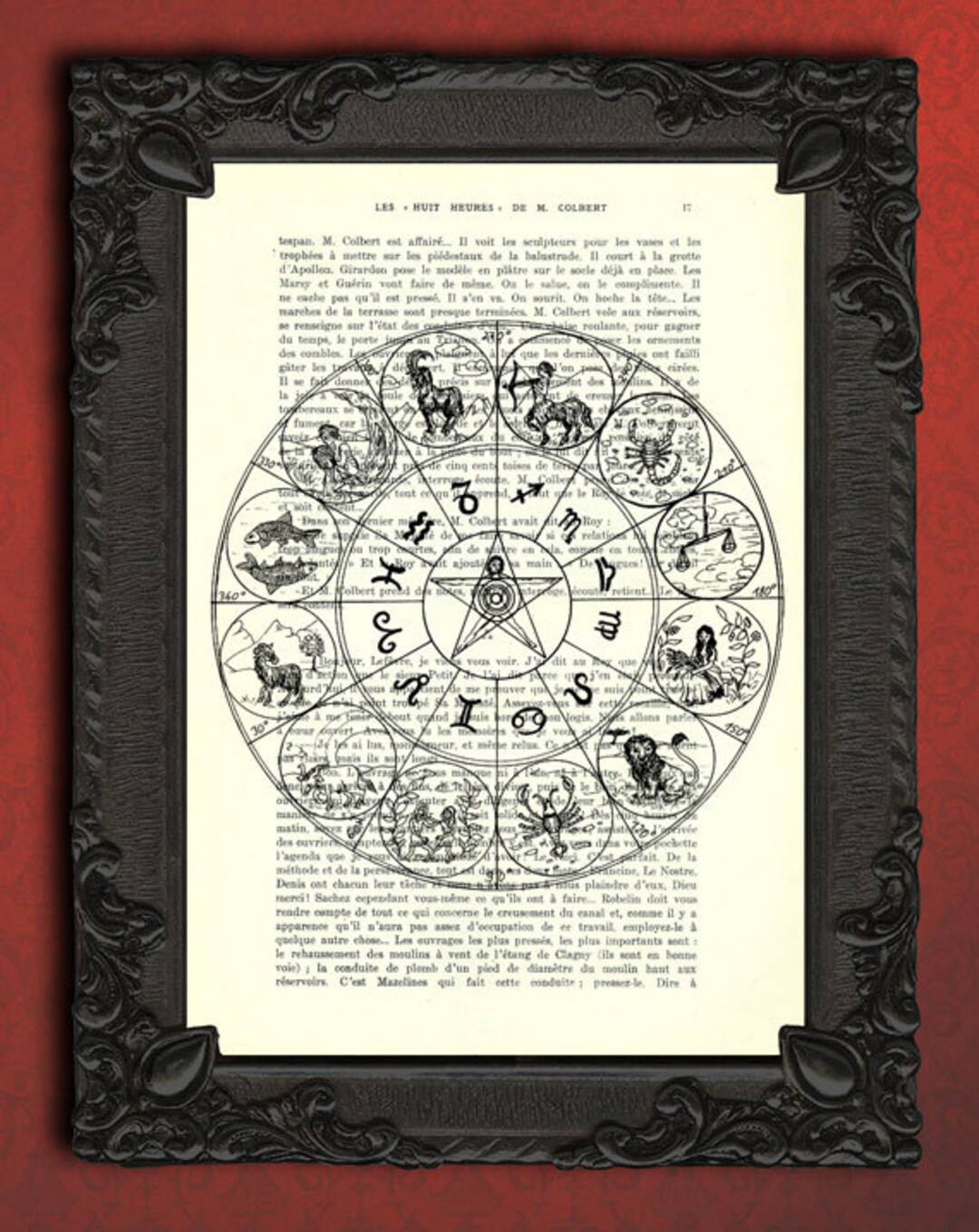Zodiac Chart Art Print Astrology Print Constellations - Etsy