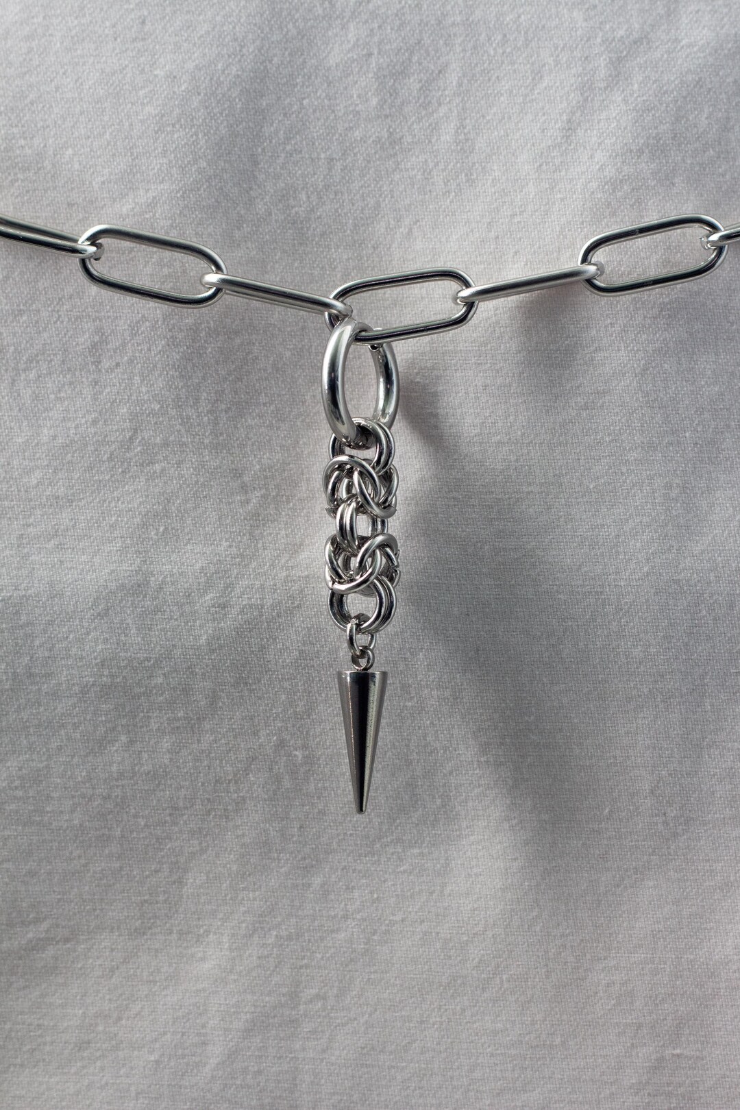 Byzantine Spike Earrings Stainless Steel Chainmail Clicker Hoops - Etsy