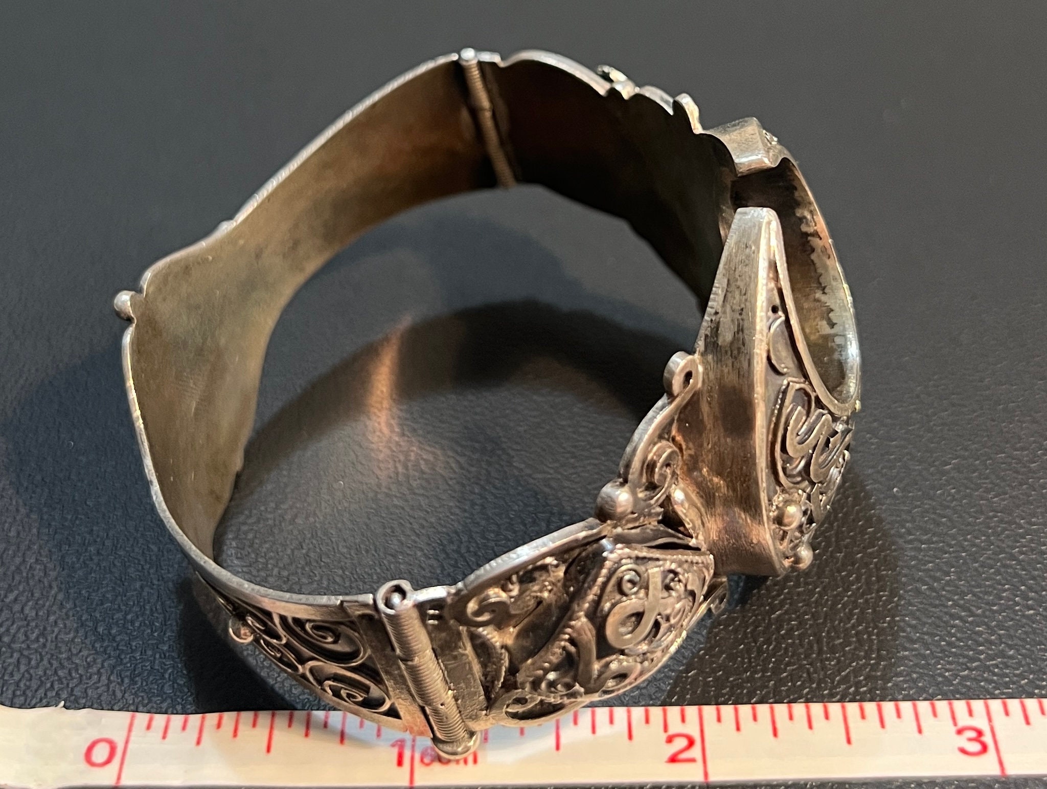 Rare ISLAMIC Arabic Middle Eastern Sterling Silver CRESCENT MOON ...