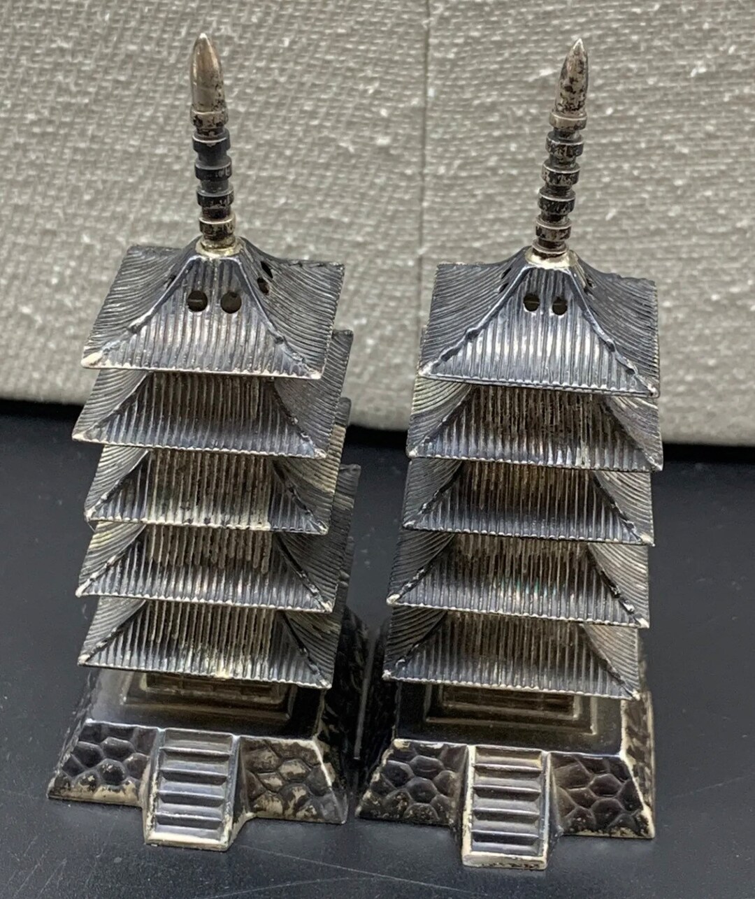 RARE 1940s Sterling Silver 950 Signed Mid Century Japanese Temple ...